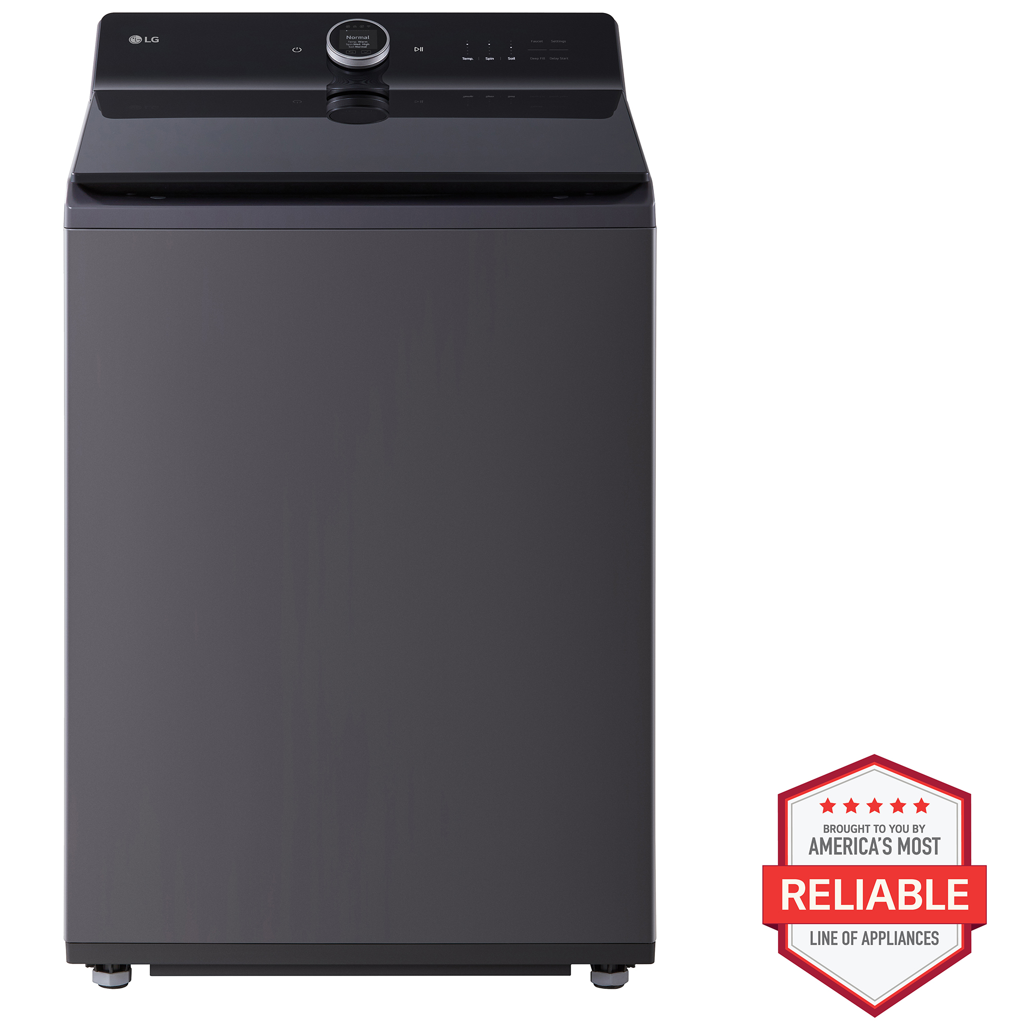 LG 27 in. 5.5 cu. ft. Smart Top Load Washer with EasyUnload, ezDispense ...