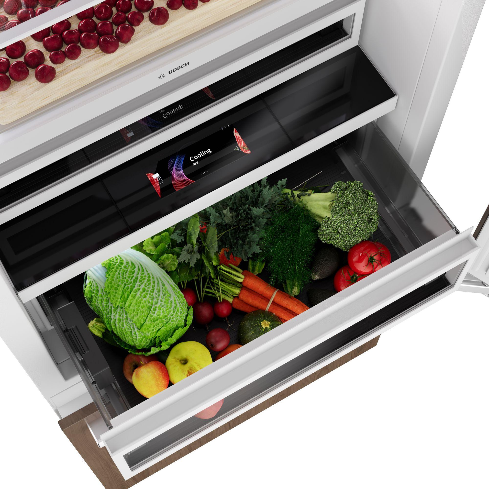 Bosch Benchmark Series 30 in. 16.5 cu. ft. Built-In Smart Counter Depth ...