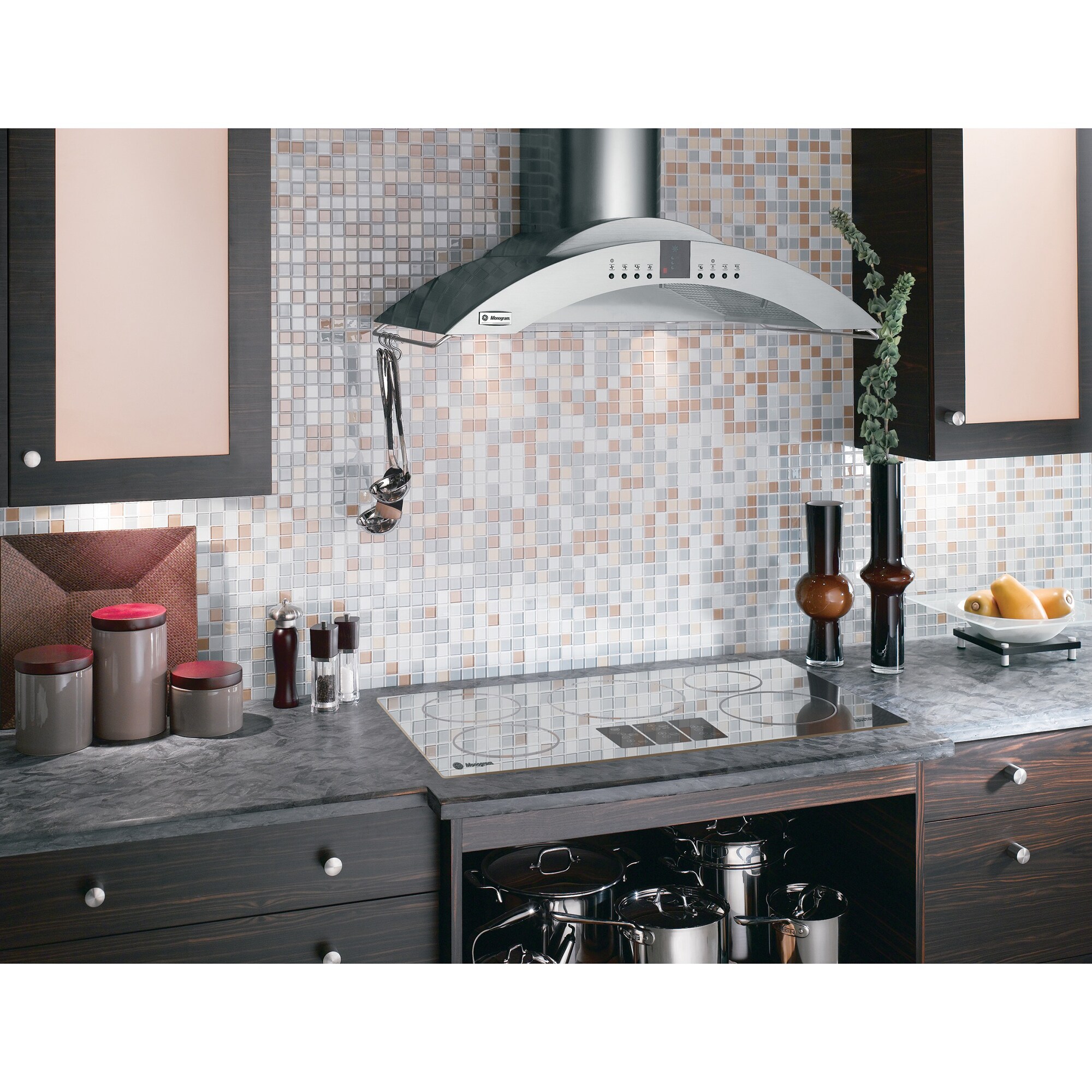 Monogram 36 in. Convertible Chimney Style Range Hood with 350 CFM, 4 ...