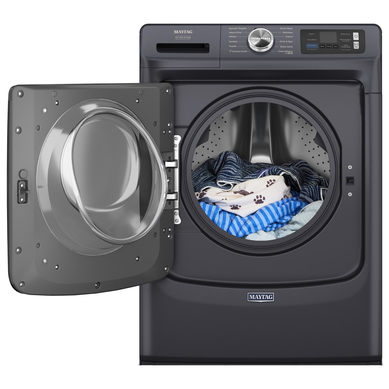 Maytag Pet Pro 27 in. 5.0 cu. ft. Smart Stackable Front Load Washer ...