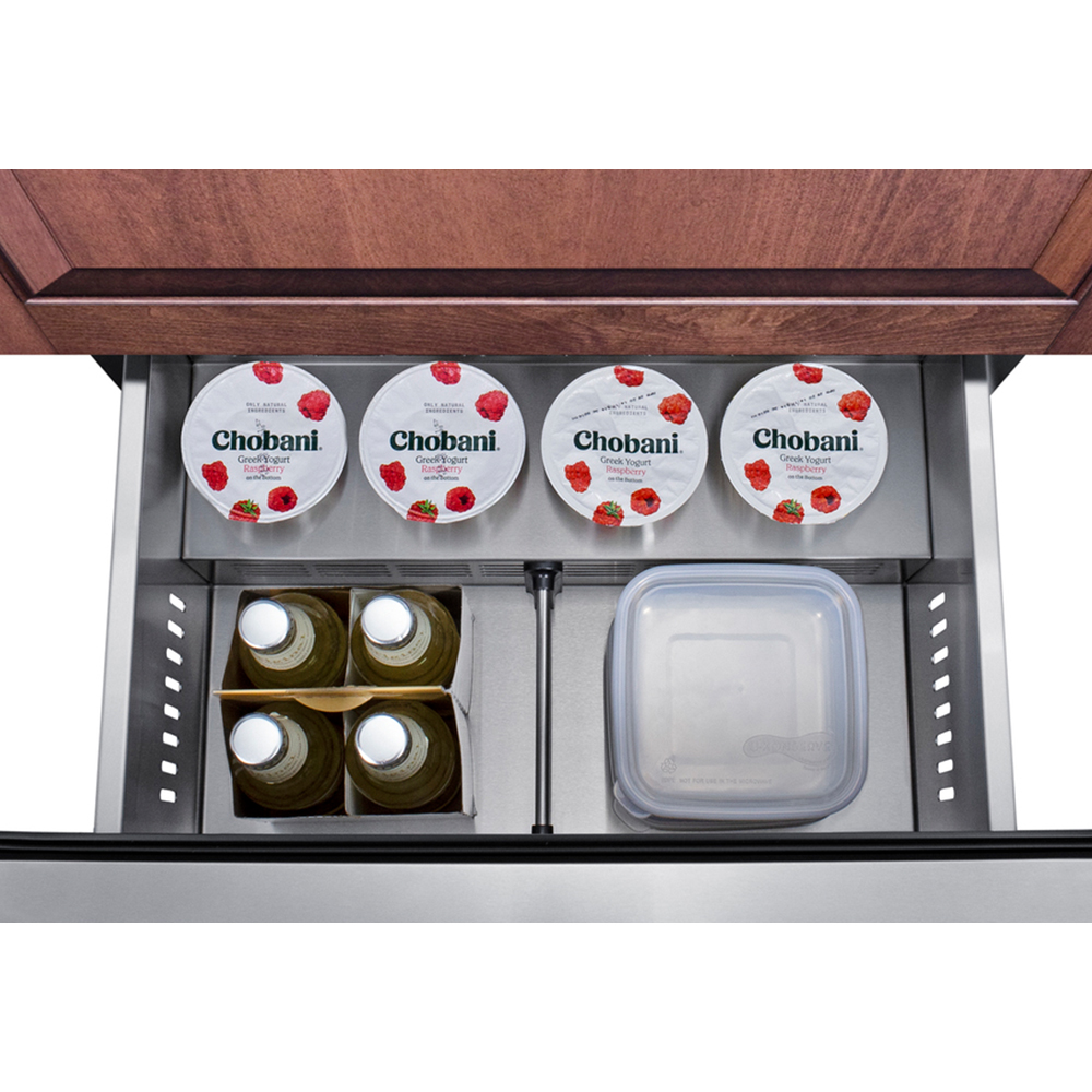 Summit 24 in. 3.1 cu. ft. Double Refrigerator Drawers - Custom Panel ...