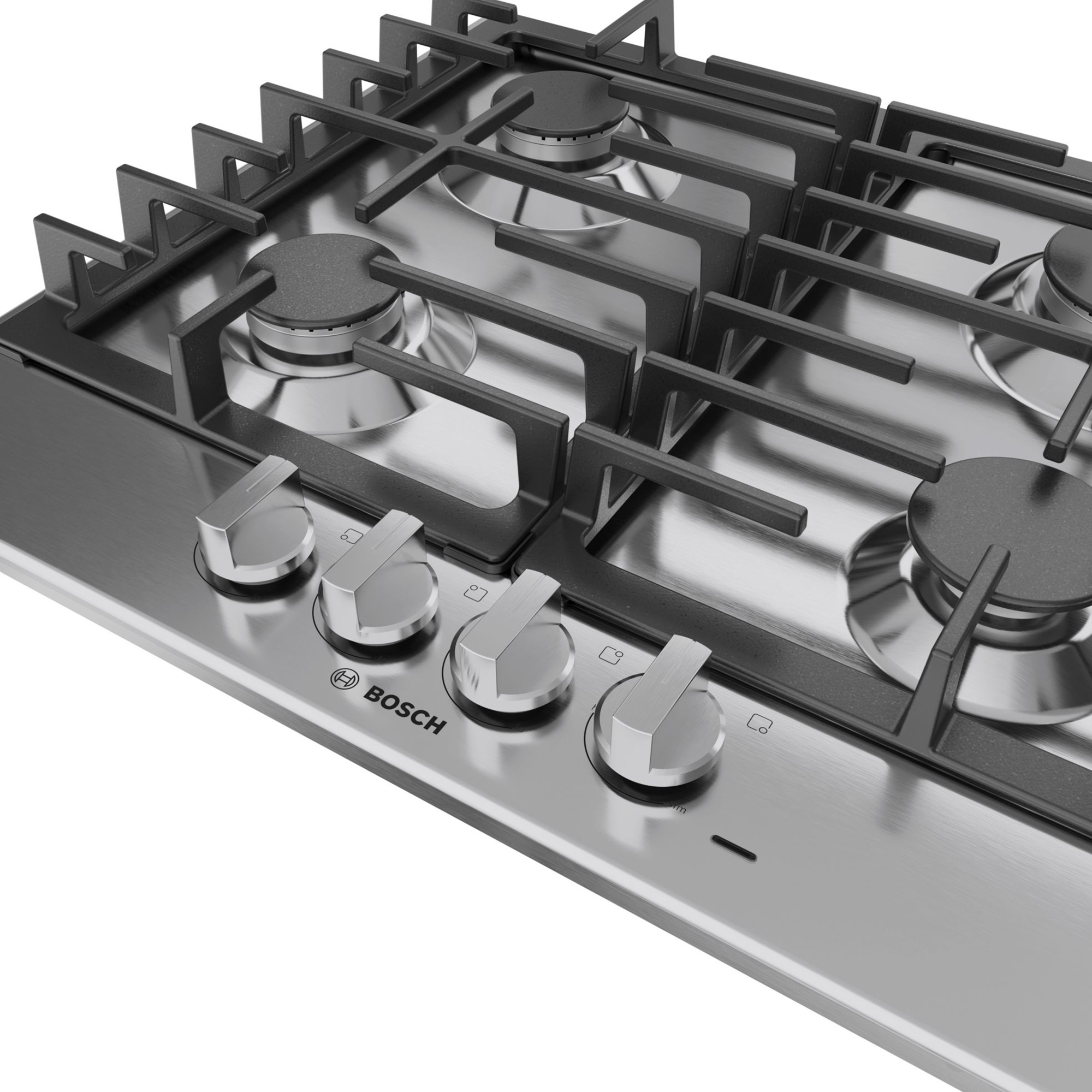 Bosch 500 Series 24 in. 4-Burner Natural Gas Cooktop with Simmer Burner ...