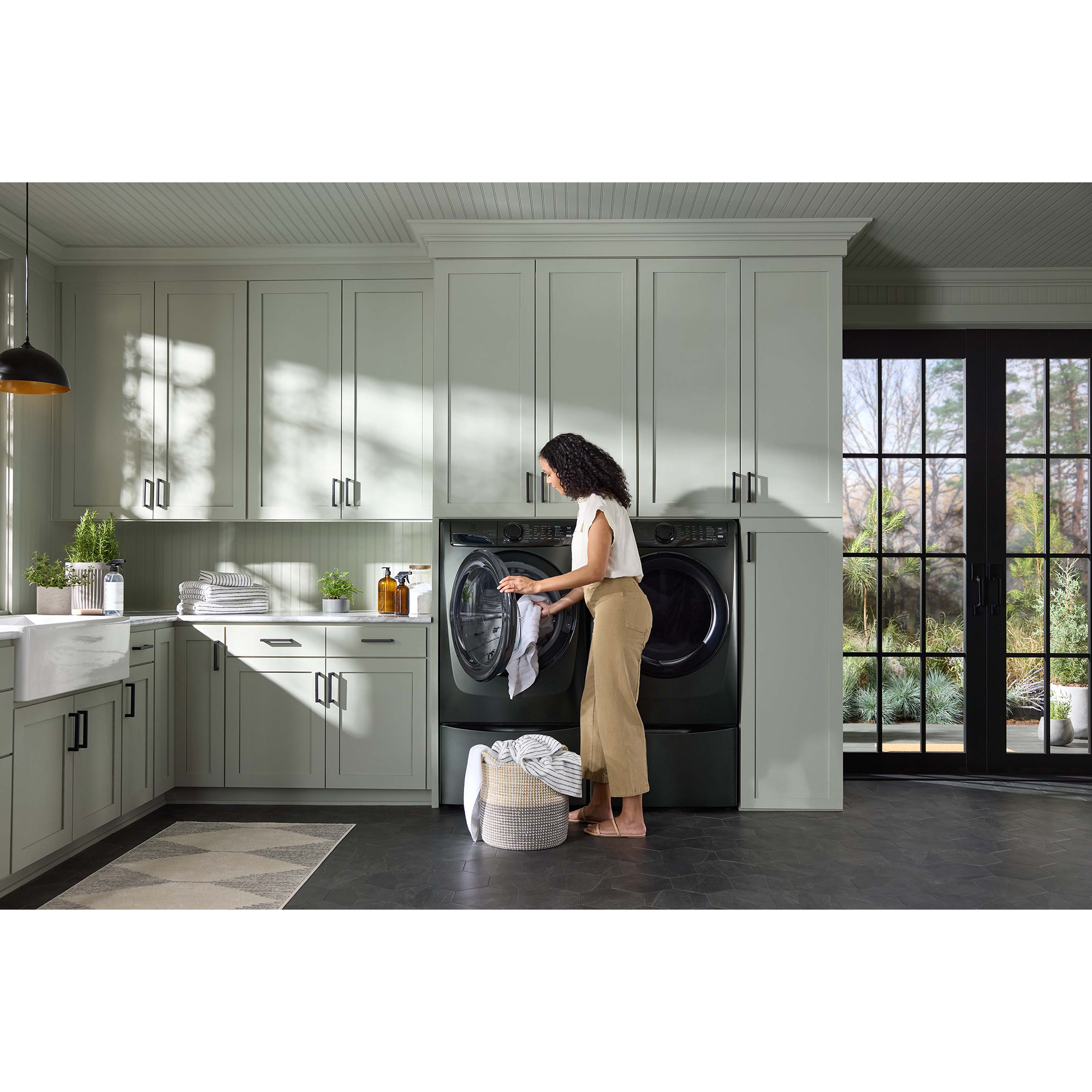 Electrolux 27 in. 8.0 cu. ft. Stackable Electric Dryer with LuxCare Dry ...