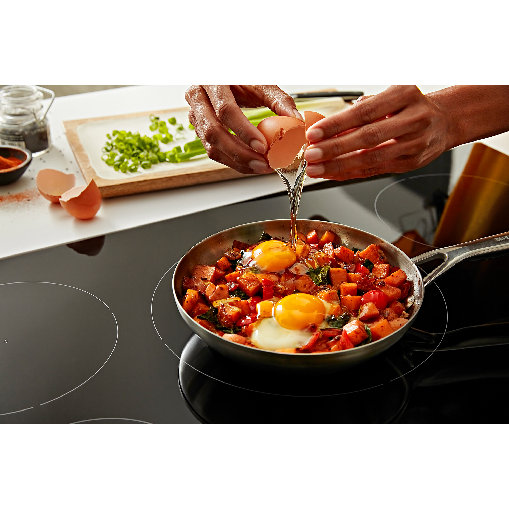 KitchenAid 30 in. 5-Burner Induction Cooktop with Simmer Burner & Power ...