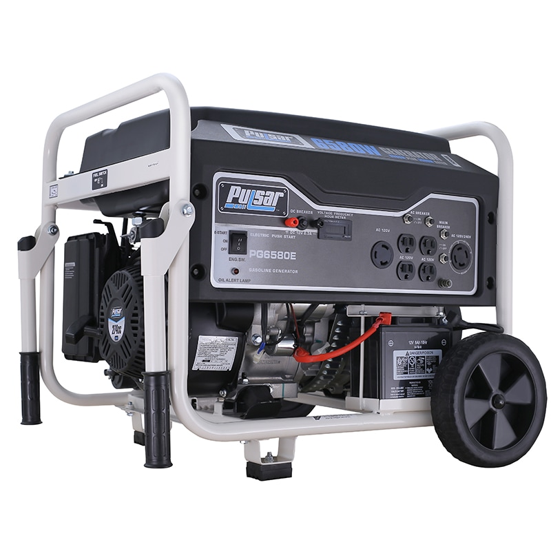 Pulsar 6,580 WATT 4 Cycle Gas Engine Generator With Electric Push Start ...