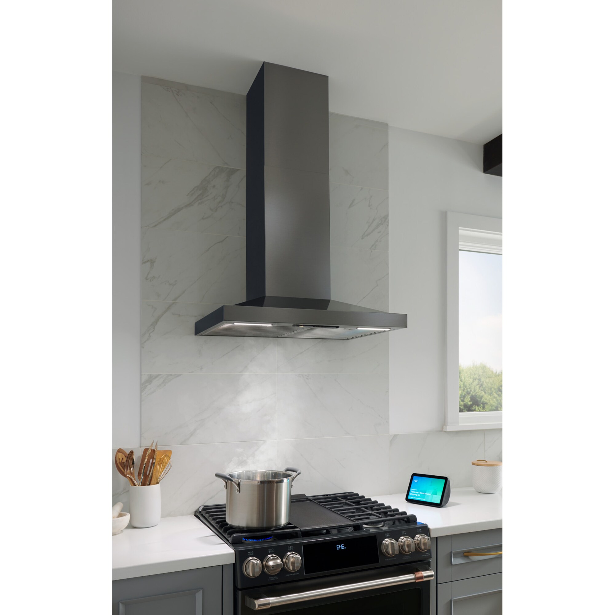 Best WCS1 Series 30 in. Chimney Style Smart Range Hood with 4 Speed ...
