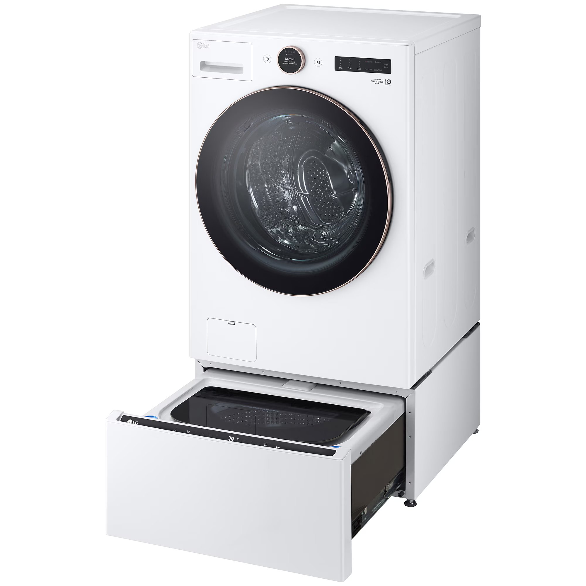 LG 27 in. 5.0 cu. ft. Smart Stackable Front Load Washer with AI DD ...