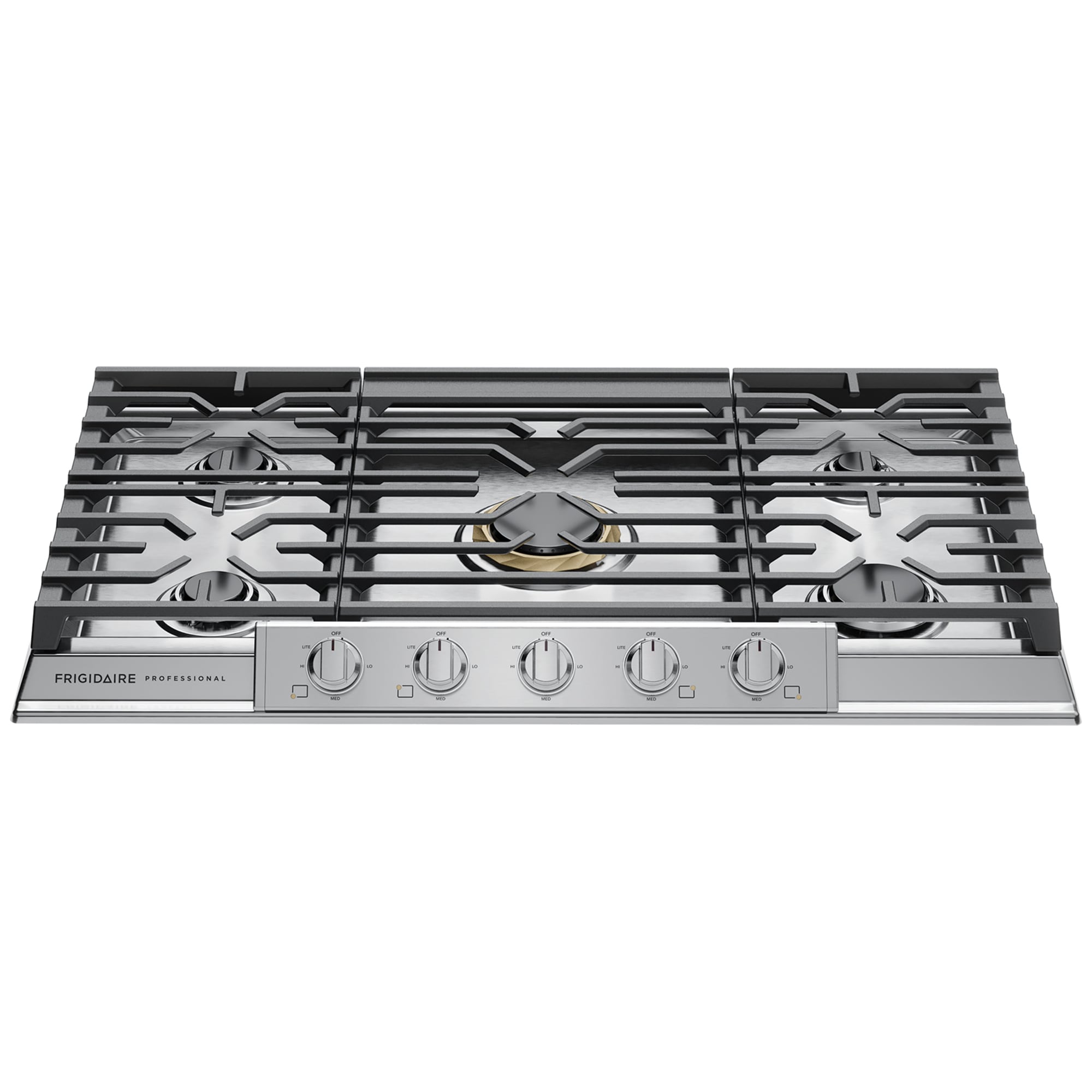 Frigidaire Professional 36 in. 5-Burner Natural Gas Cooktop with Simmer ...