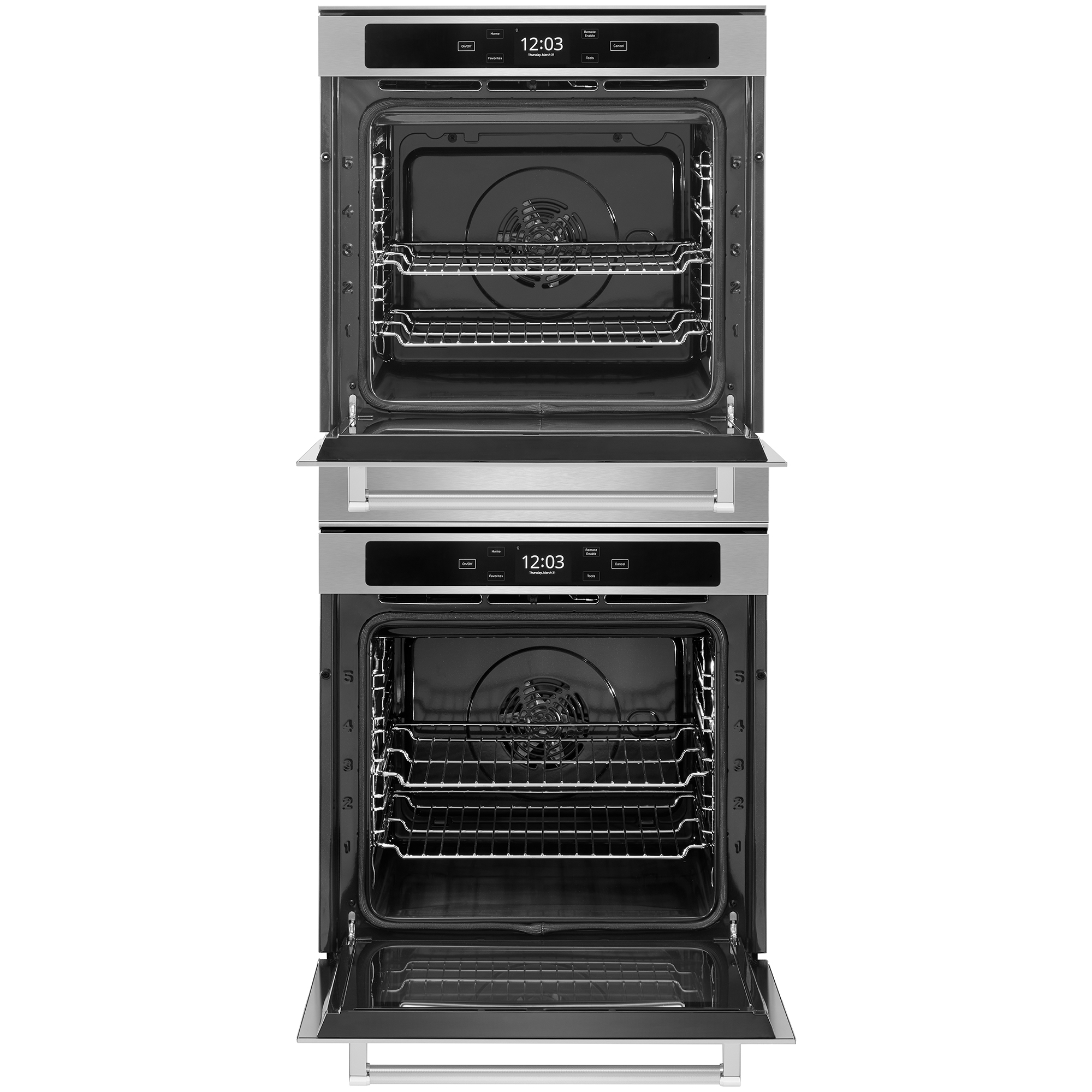 KitchenAid 24 in. 5.2 cu. ft. Smart Top Control Electric Double Wall ...