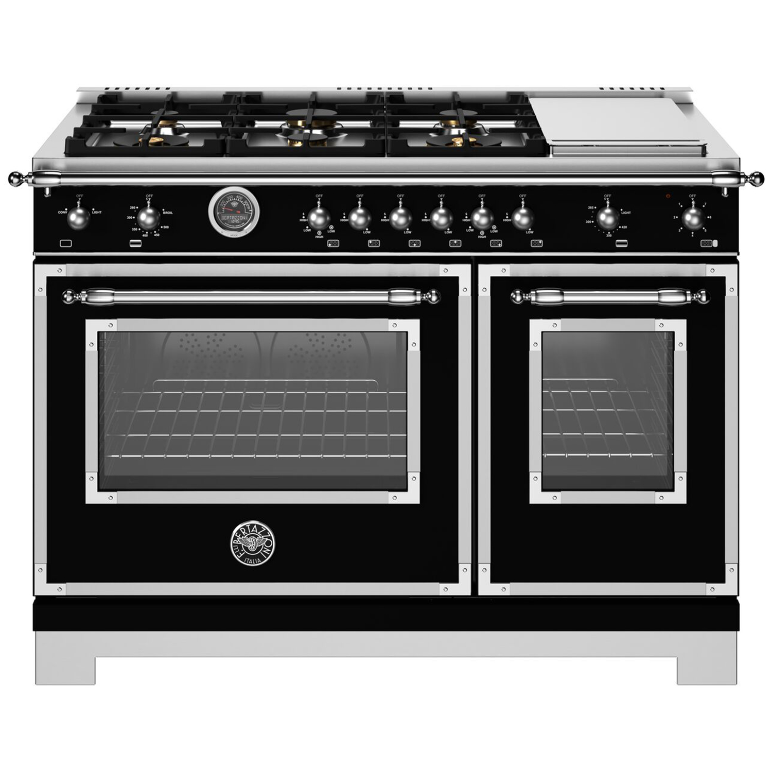 Bertazzoni Heritage Series 48 in. 7.1 cu. ft. Dual Convection Double ...