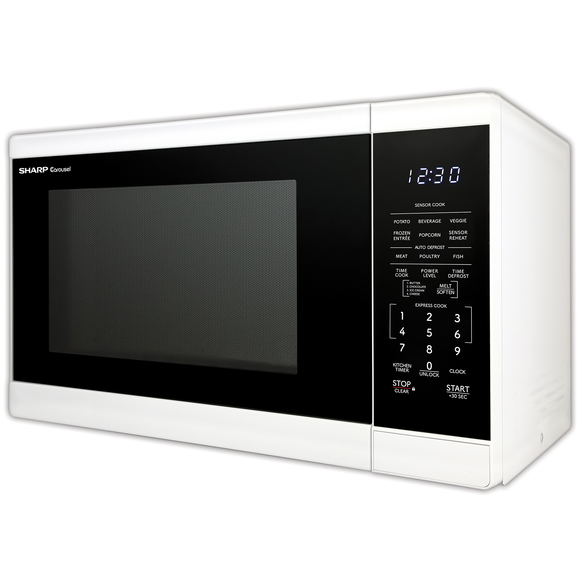 Sharp 20 in. 1.4 cu. ft. 1100W Countertop Microwave with Sensor Cooking ...