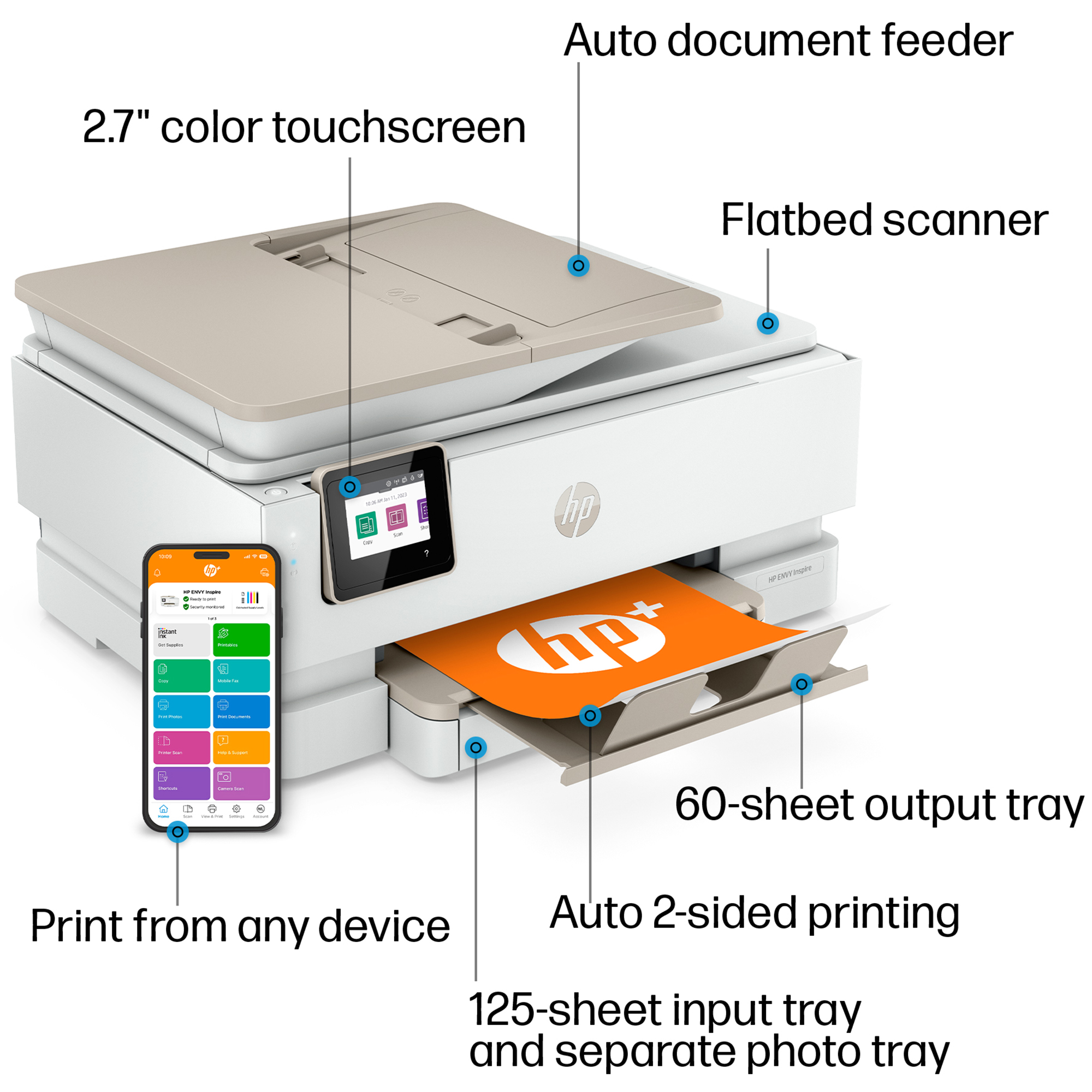 HP ENVY Inspire 7955e All-in-One Printer with Bonus 3 Months of Instant ...