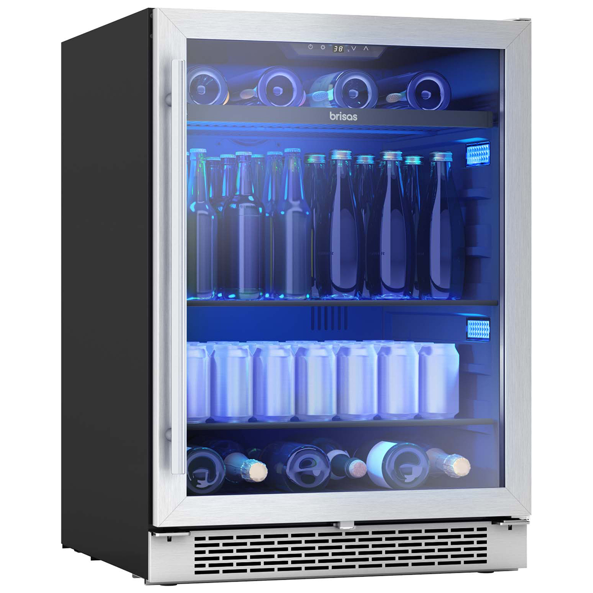 Zephyr 24 in. Built-In/Freestanding 5.8 cu. ft. Compact Beverage Center ...