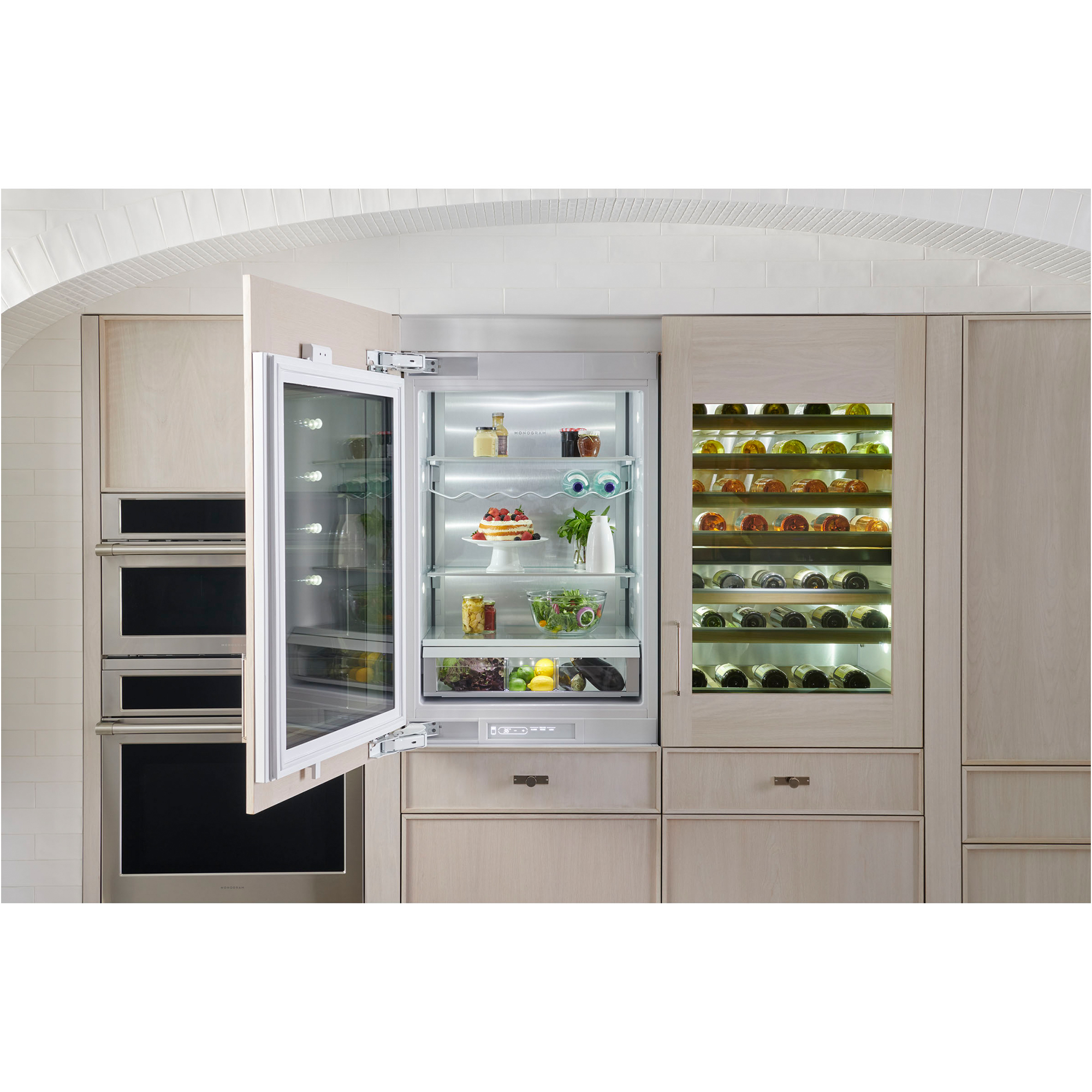 Monogram 30 in. 14.5 cu. ft. Built-In Counter Depth Bottom Freezer ...