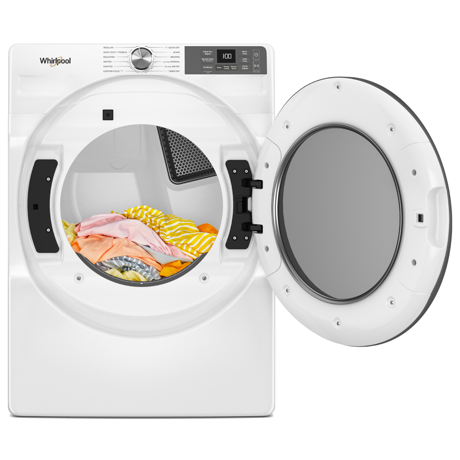 Whirlpool 27 in. 7.4 cu. ft. Smart Stackable Electric Dryer with Sensor ...