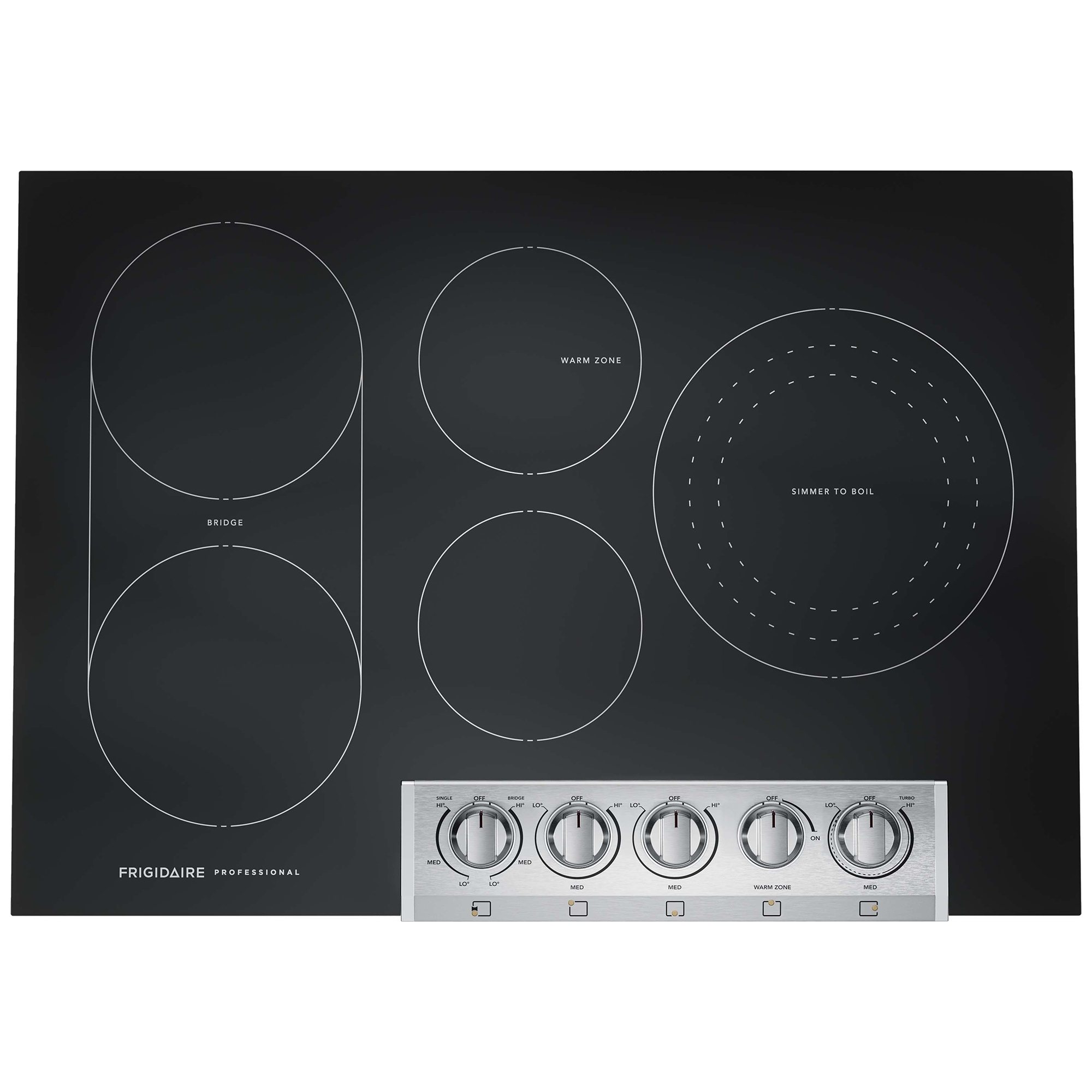 Frigidaire Professional 30 in. 5-Burner Electric Cooktop with Simmer ...