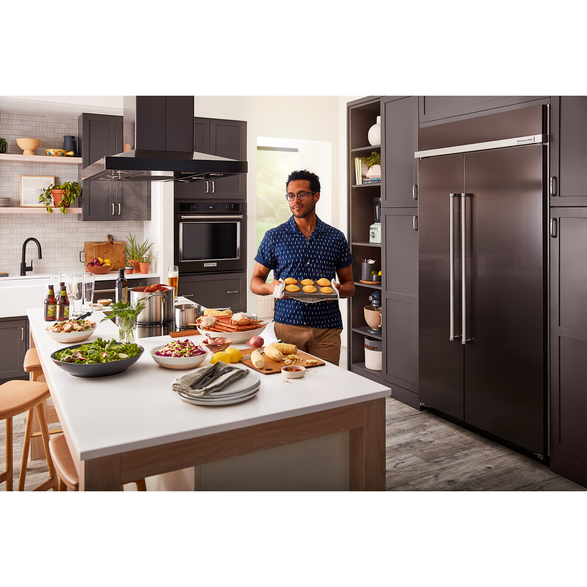 KitchenAid 30 in. 5-Burner Induction Cooktop with Simmer Burner & Power ...