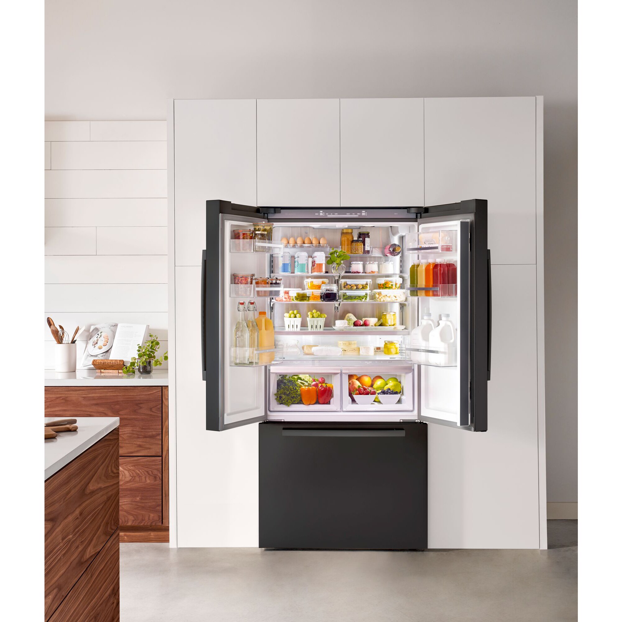 Bosch 800 Series 36 in. 20.8 cu. ft. Smart Counter Depth French Door ...