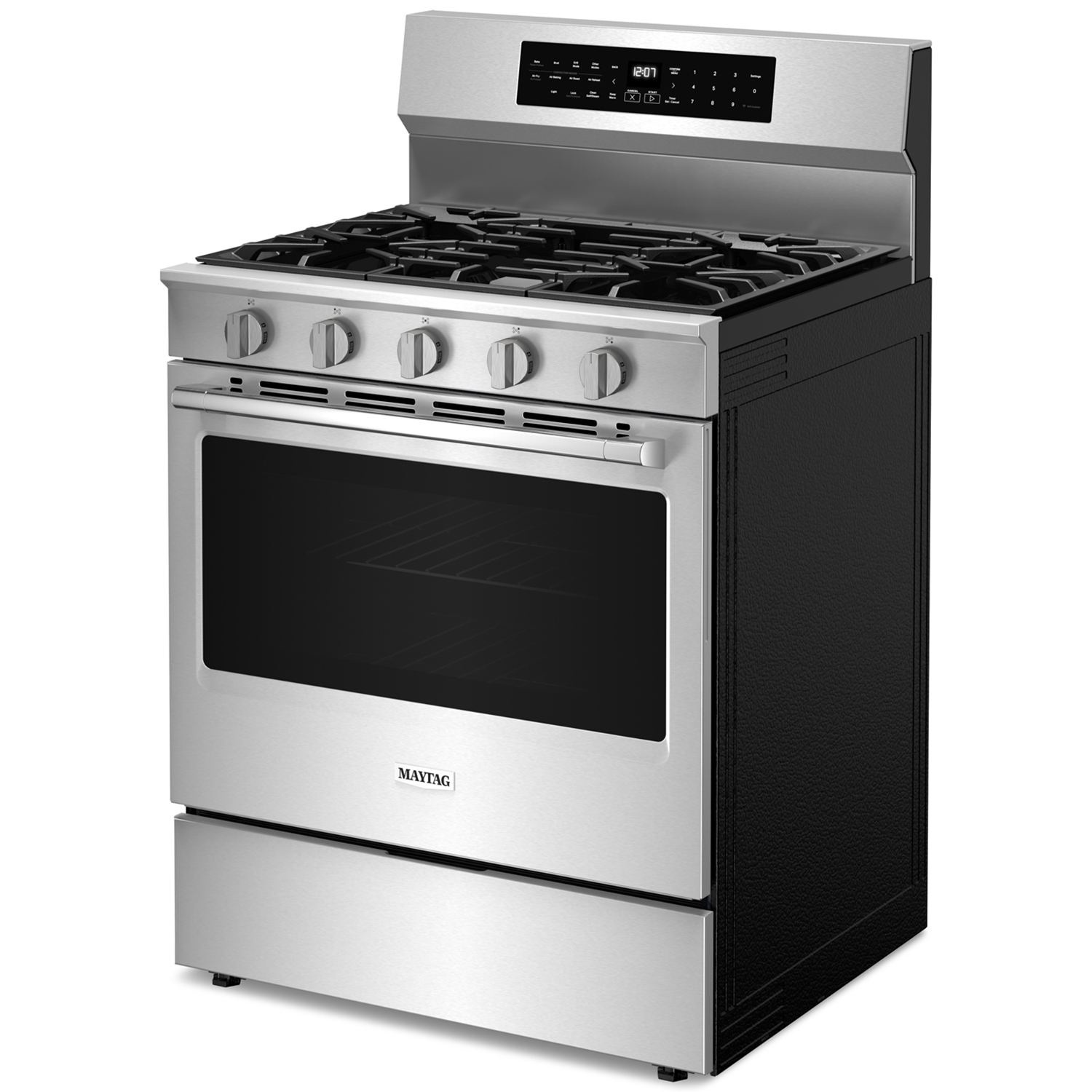 Maytag 30 in. 5 cu. ft. Smart Air Fry Standard Convection Gas Range ...