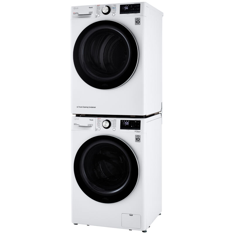 LG 24 in. 4.2 cu. ft. Smart Stackable Ventless Electric Dryer with Heat ...