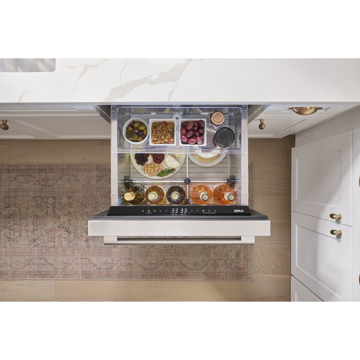 Zephyr 24 in. 5.1 cu. ft. Double Refrigerator Drawers - Stainless Steel ...