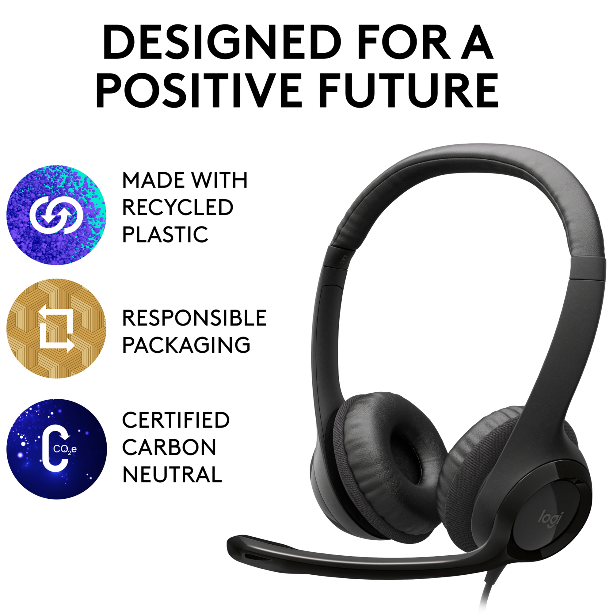 Logitech H390 USB Headset with Noise Canceling Microphone | P.C ...