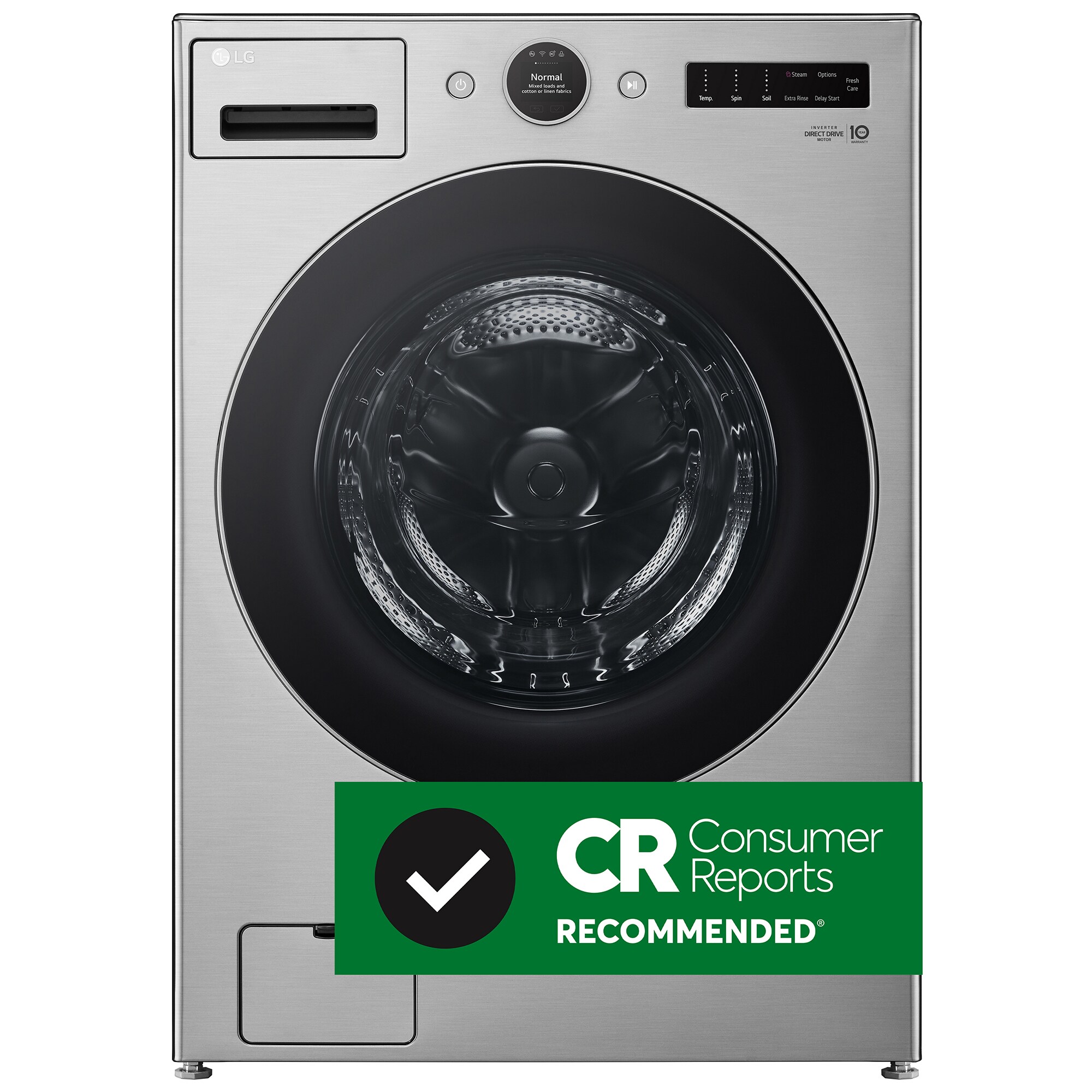 LG 27 in. 4.5 cu. ft. Smart Stackable Front Load Washer with AI DD ...